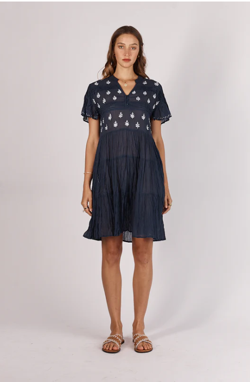 Abigail Embroidered Dress – Luna and Sage Boutique